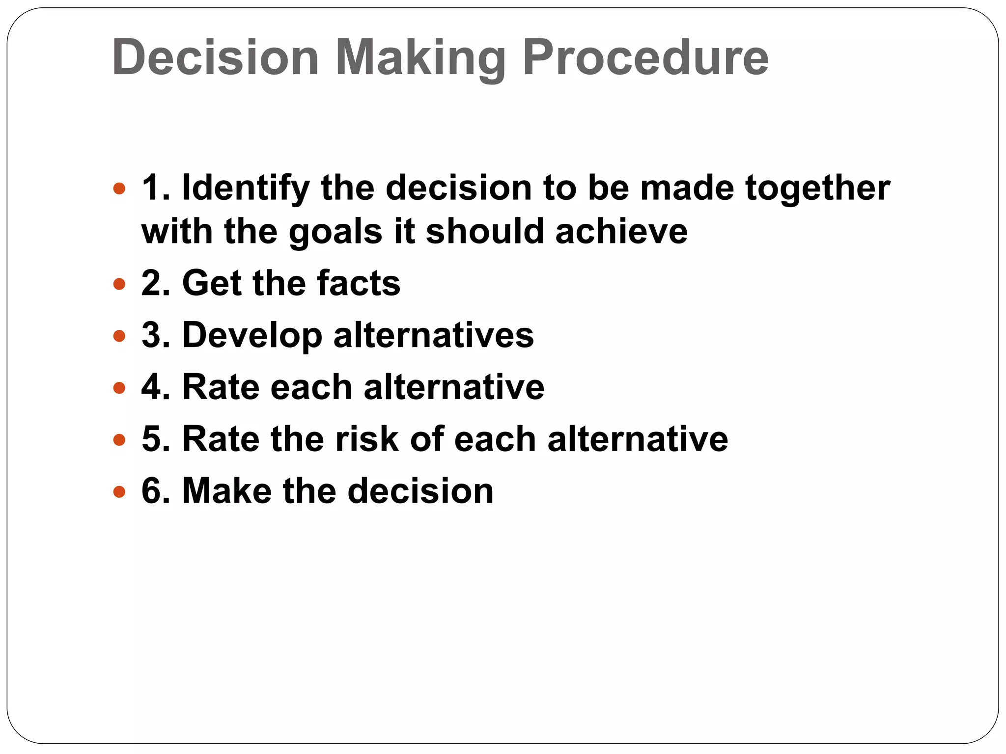 Decision making - the most important value | PPTX | Science
