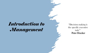 Decision Making-Important function of Management process | PPT
