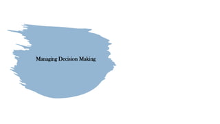 Decision Making-Important function of Management process | PPT
