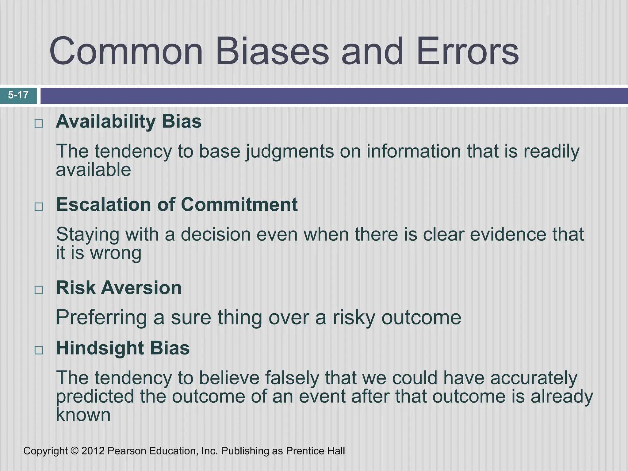 Organizational behaviour ch5, decision makingDecision Making-Ch#5.pptx