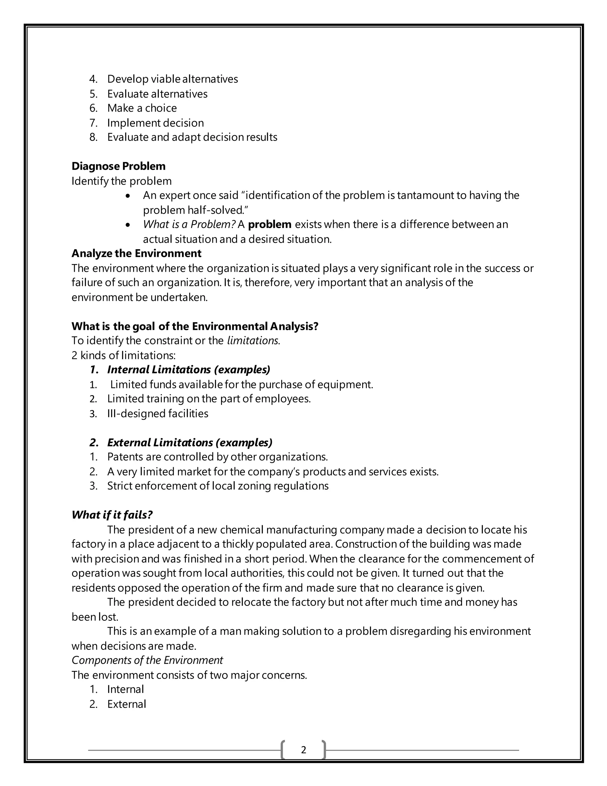 Decision Making (Engineering Management) | DOCX