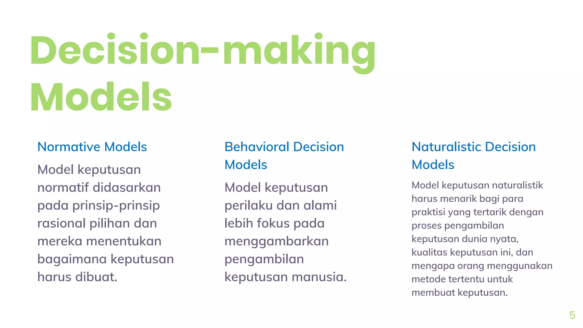 Decision-making Models | PPT