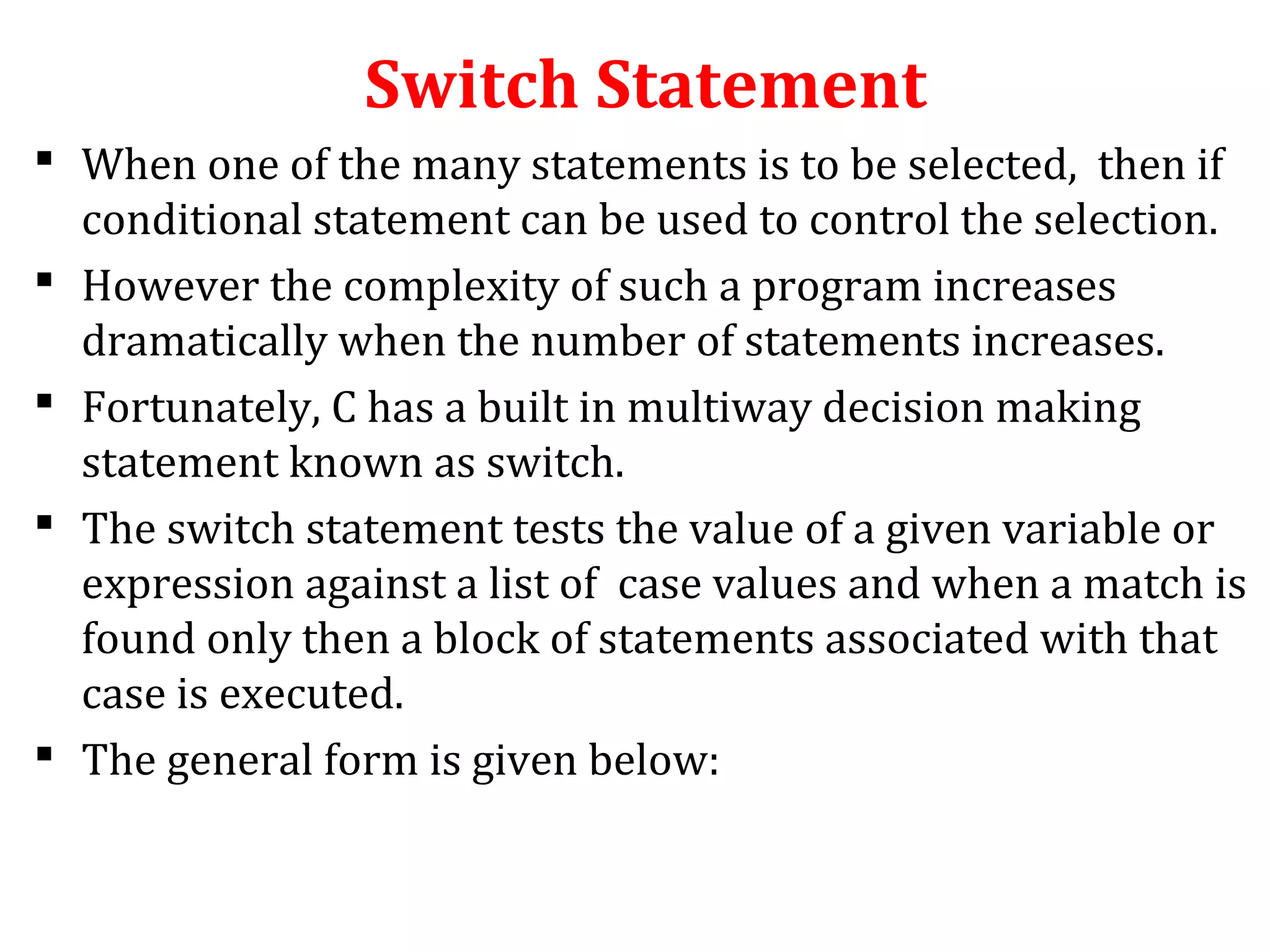 Decision making and branching | PPT