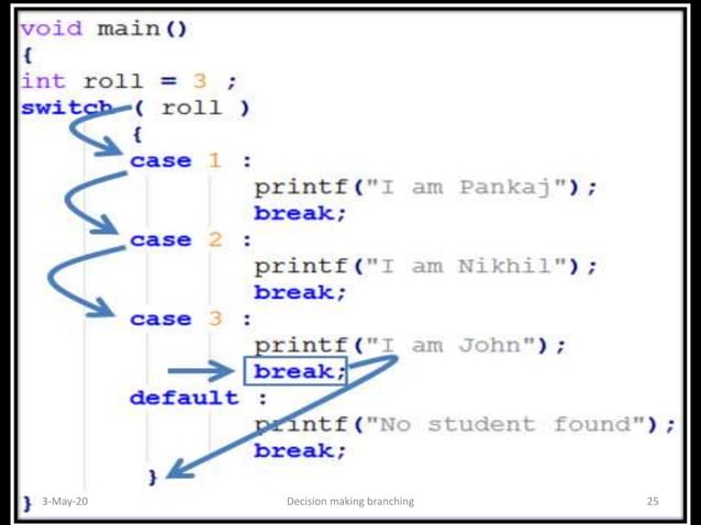 Decision makingandbranching in c | PPTX | Programming Languages | Computing