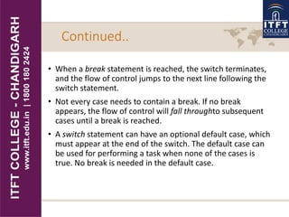 itft-Decision making and branching in java | PDF