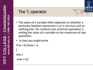 itft-Decision making and branching in java | PDF