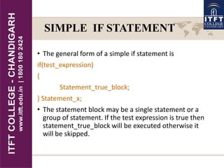 itft-Decision making and branching in java | PDF