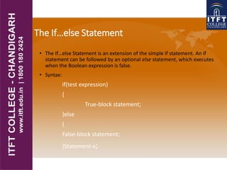 itft-Decision making and branching in java | PDF