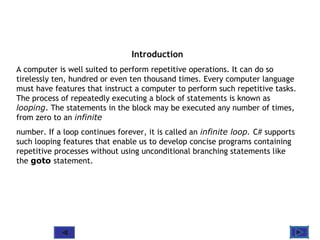 Decision making and loop in C# | PPT