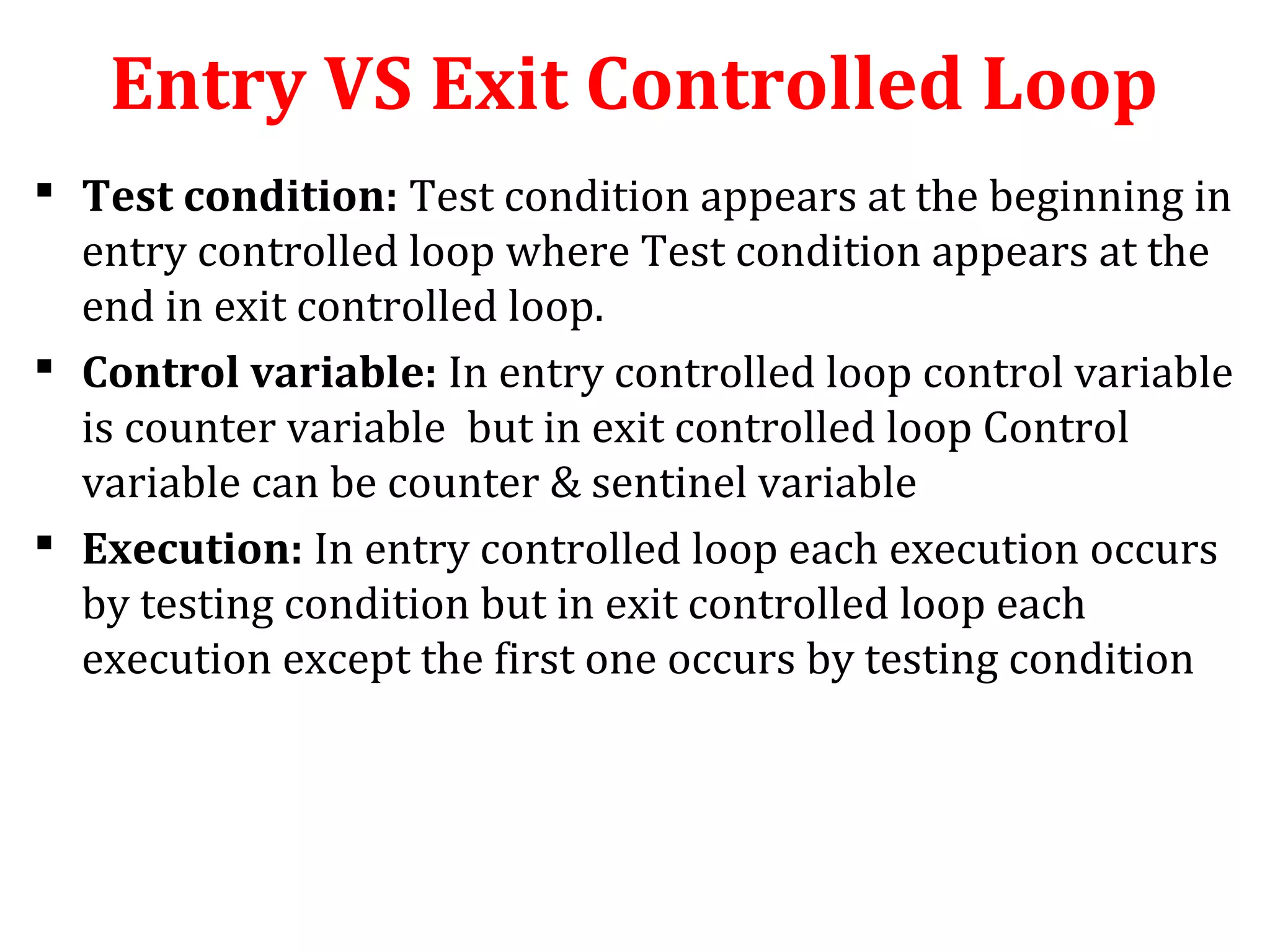 Decision making and looping | PPT