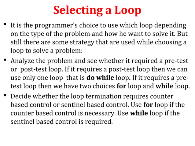 Decision making and looping | PPT | Programming Languages | Computing