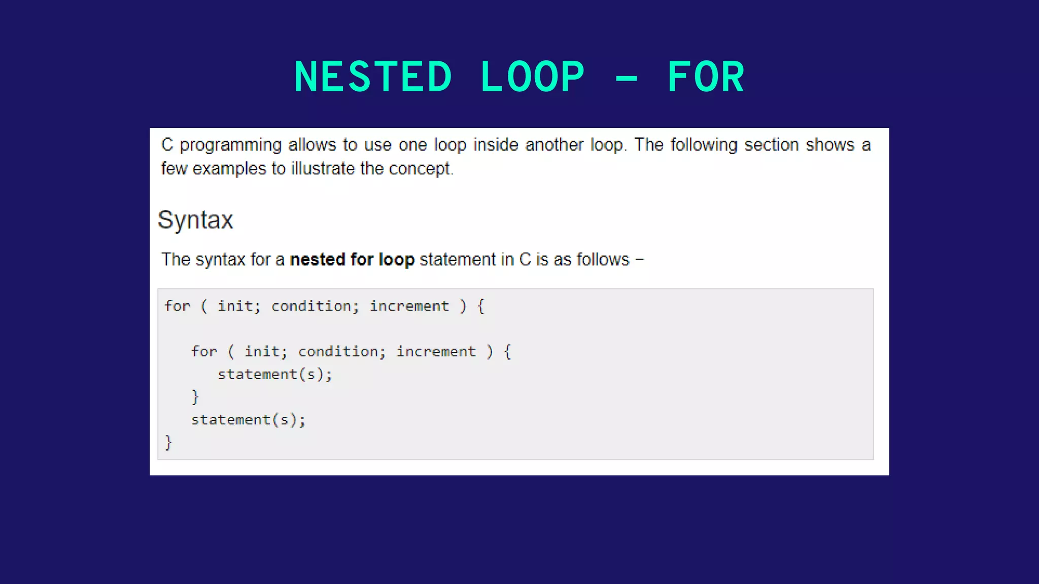 Decision making and looping - c programming by YEASIN NEWAJ | PPTX
