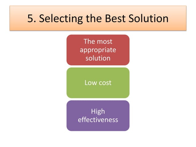 Decision making and problem solving | PPTX