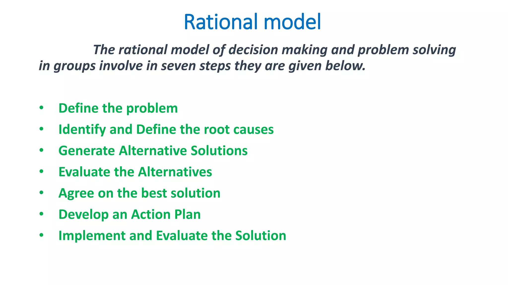 Decision making and problem solving in group. | PPTX