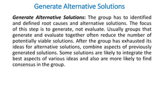 Decision making and problem solving in group. | PPTX