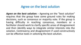 Decision making and problem solving in group. | PPTX