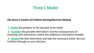 Decision making and problem solving in group. | PPTX