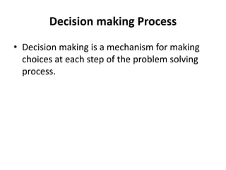 HOW DECISION MAKING HELPS IN PROBLEM SOLVING AT THE WORKPLACE | PPT