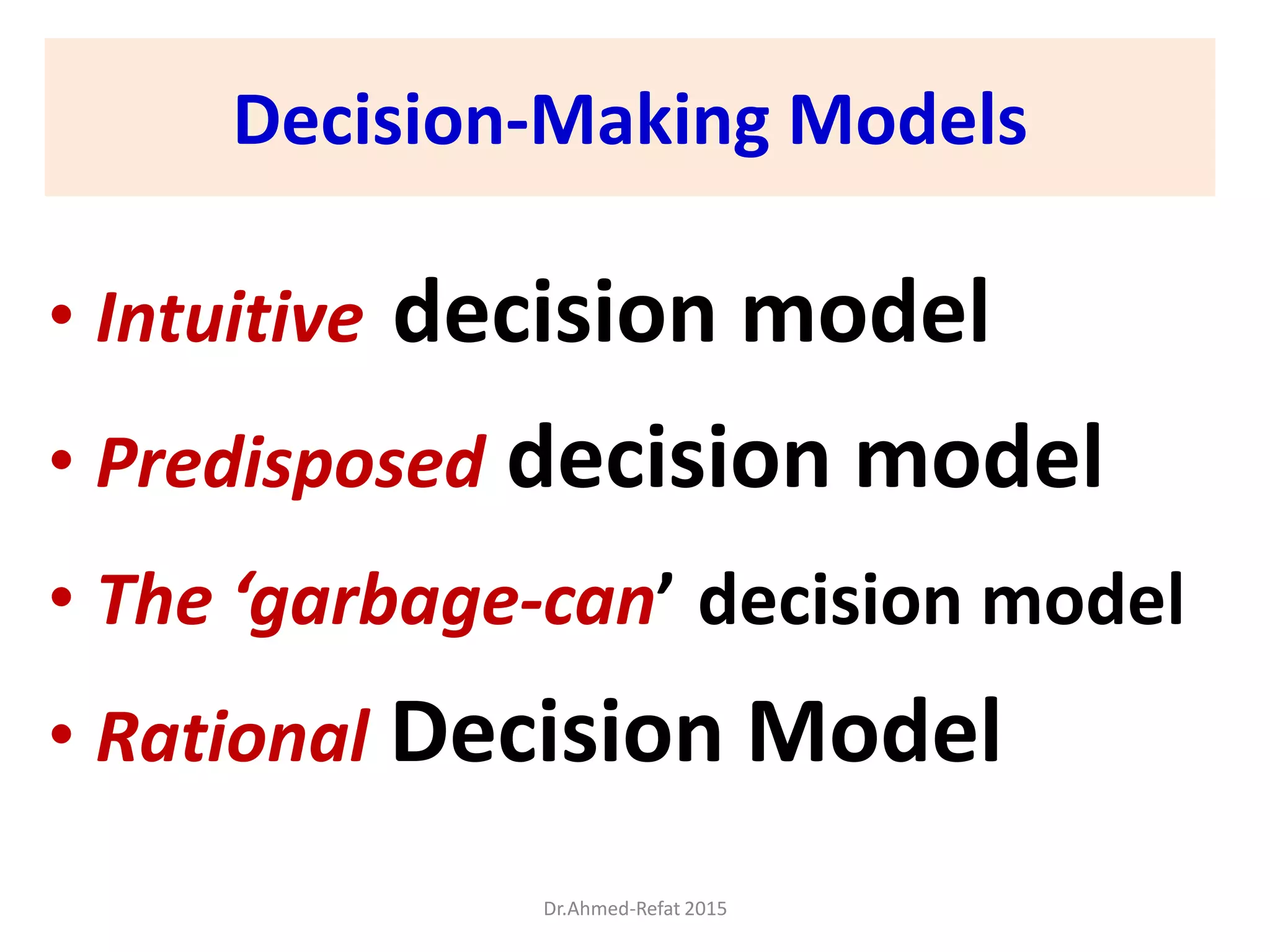 Decision making basic concepts | PDF