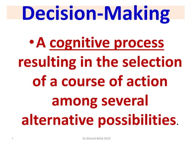 Decision making basic concepts | PDF