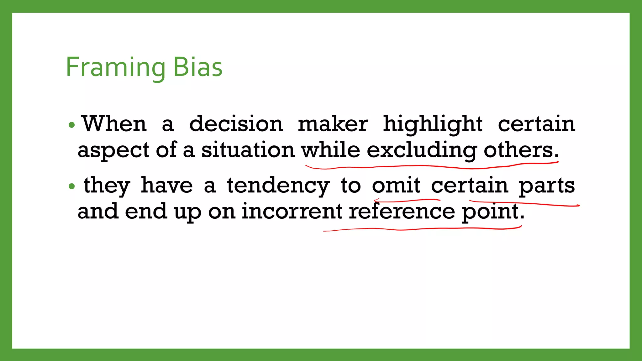 Decision making bias and errors | PDF