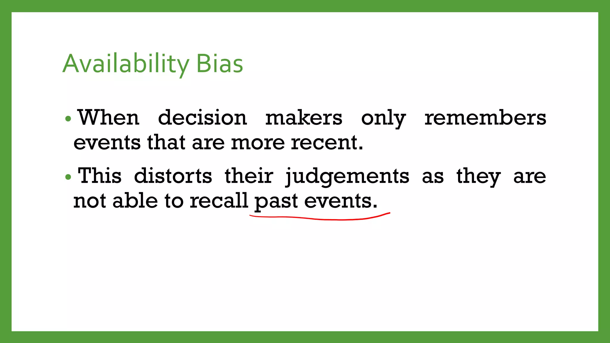 Decision making bias and errors | PDF