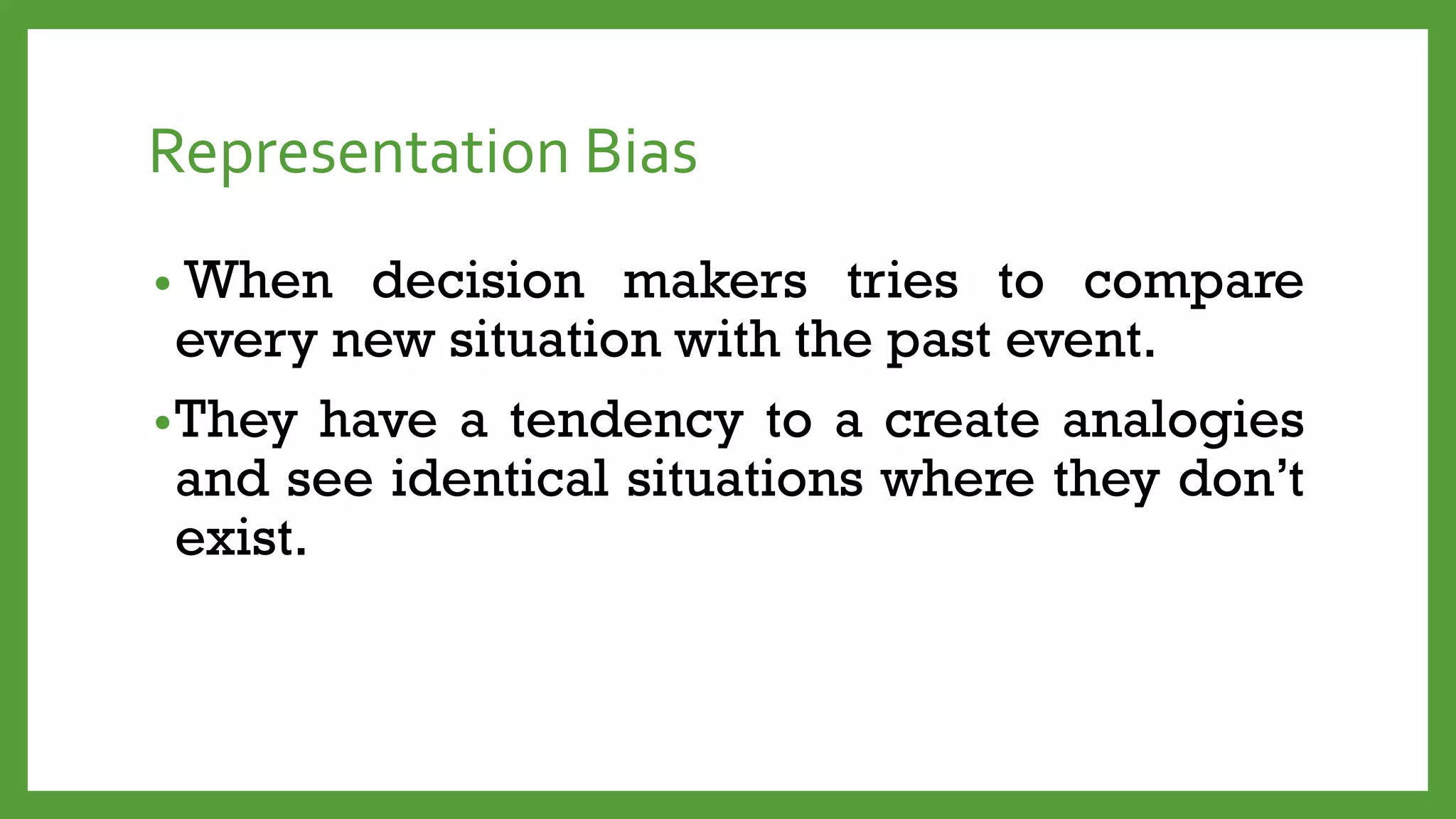 Decision making bias and errors | PDF