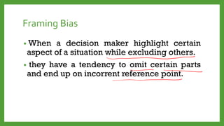 Decision making bias and errors | PDF