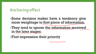 Decision making bias and errors | PDF