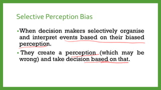Decision making bias and errors | PDF