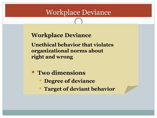 Decision making & deviance in business ethics | PPT