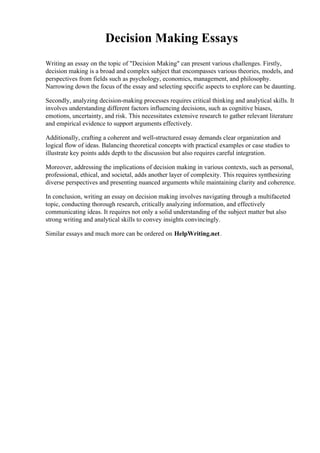 Decision Making Essays.pdf