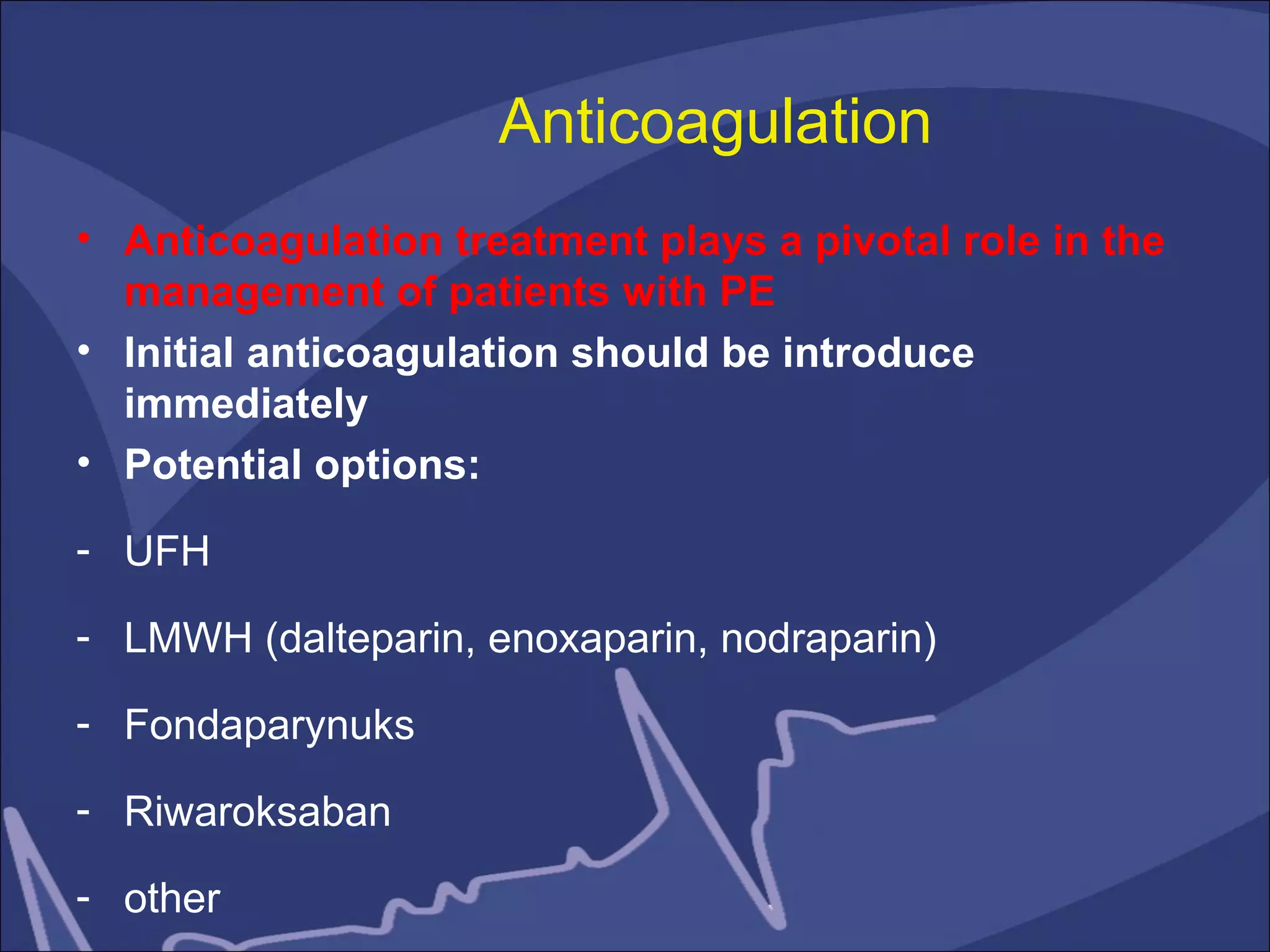 Decision making for pulmonary embolism - dr Michal Chyrchel | PPT