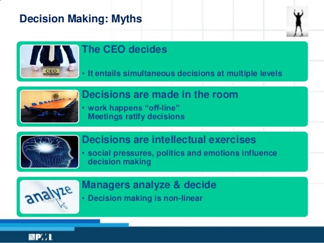 Decision Making for the Project Leader