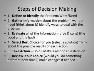Decision Making Goals Presentation | PPT