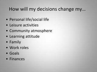 Decision Making Goals Presentation | PPT