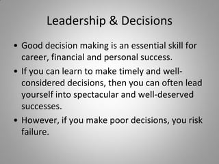 Decision Making Goals Presentation | PPT