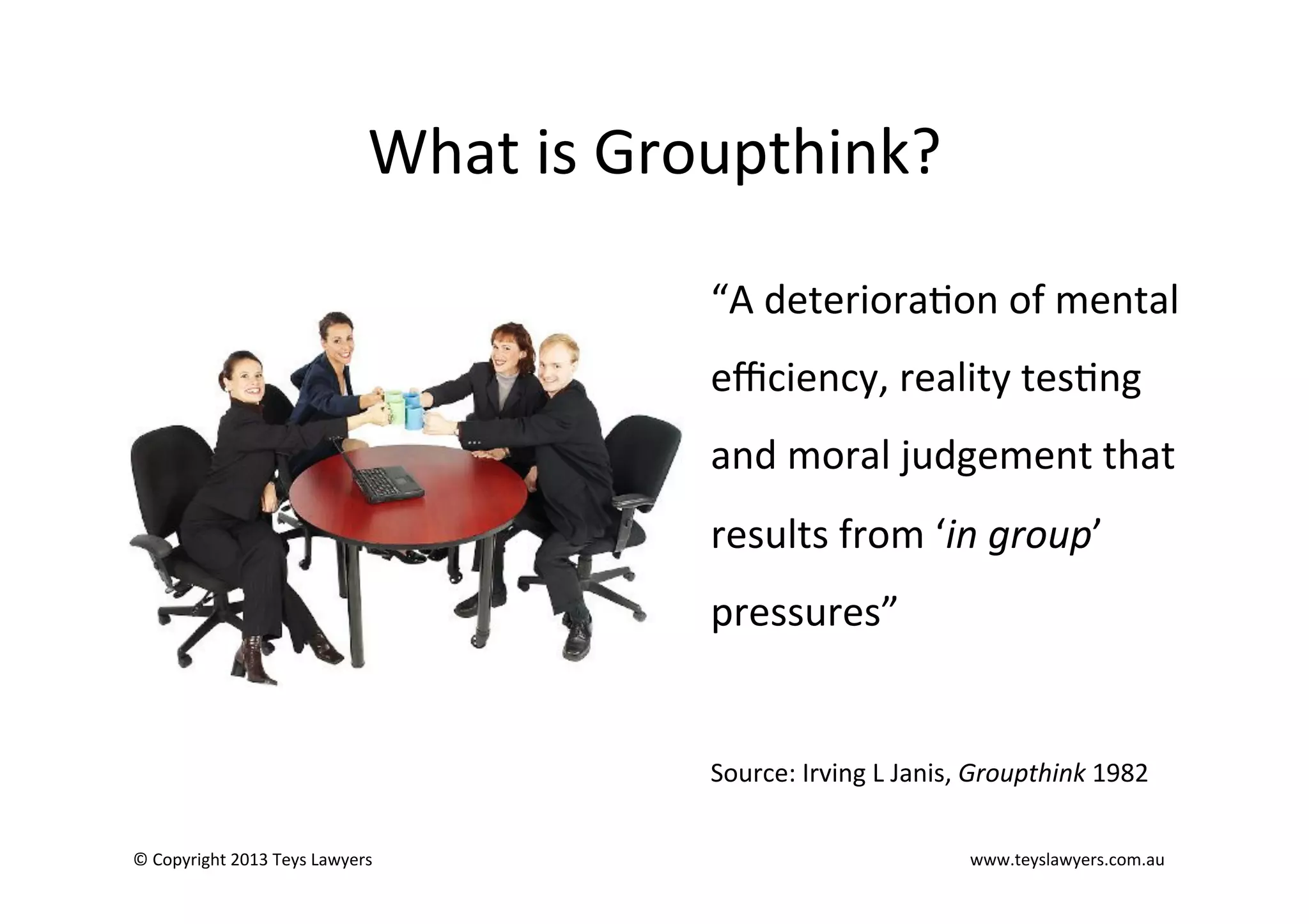 Groupthink | PDF | Legal Services Industry | Industries