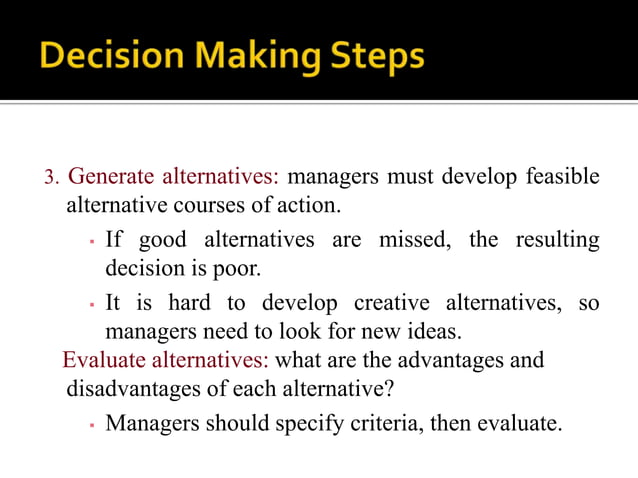 Decision Making in Management | PPTX