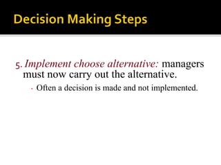 Decision Making in Management | PPTX