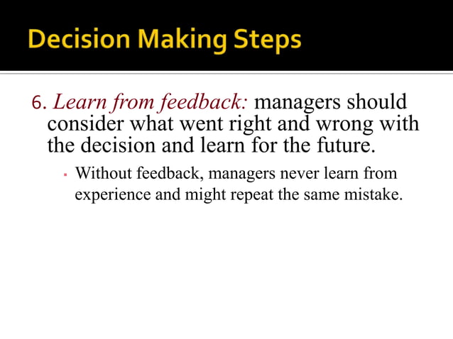 Decision Making In Management | PPTX | Business Administration | Business