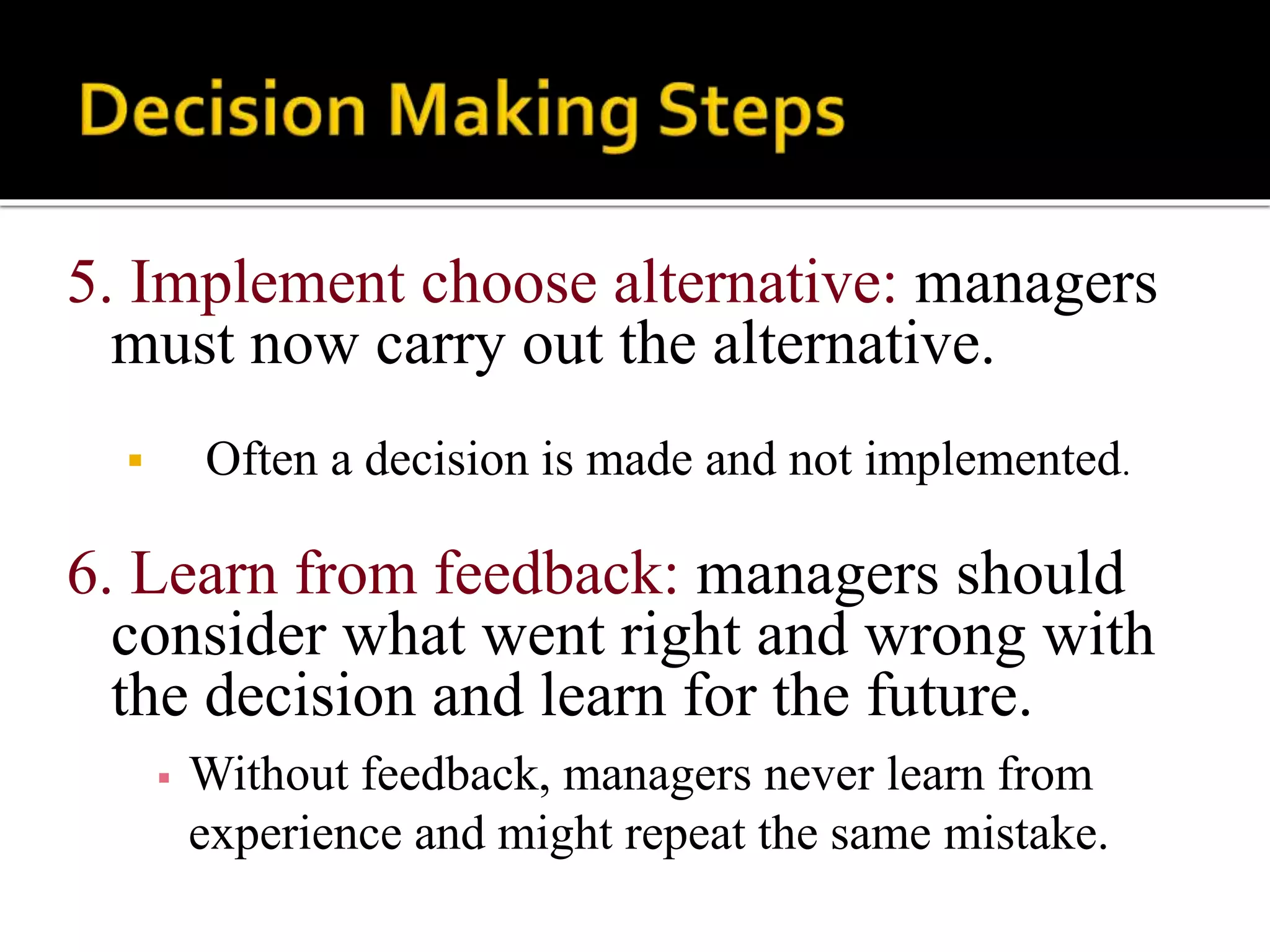 Decision makinging management | PPT