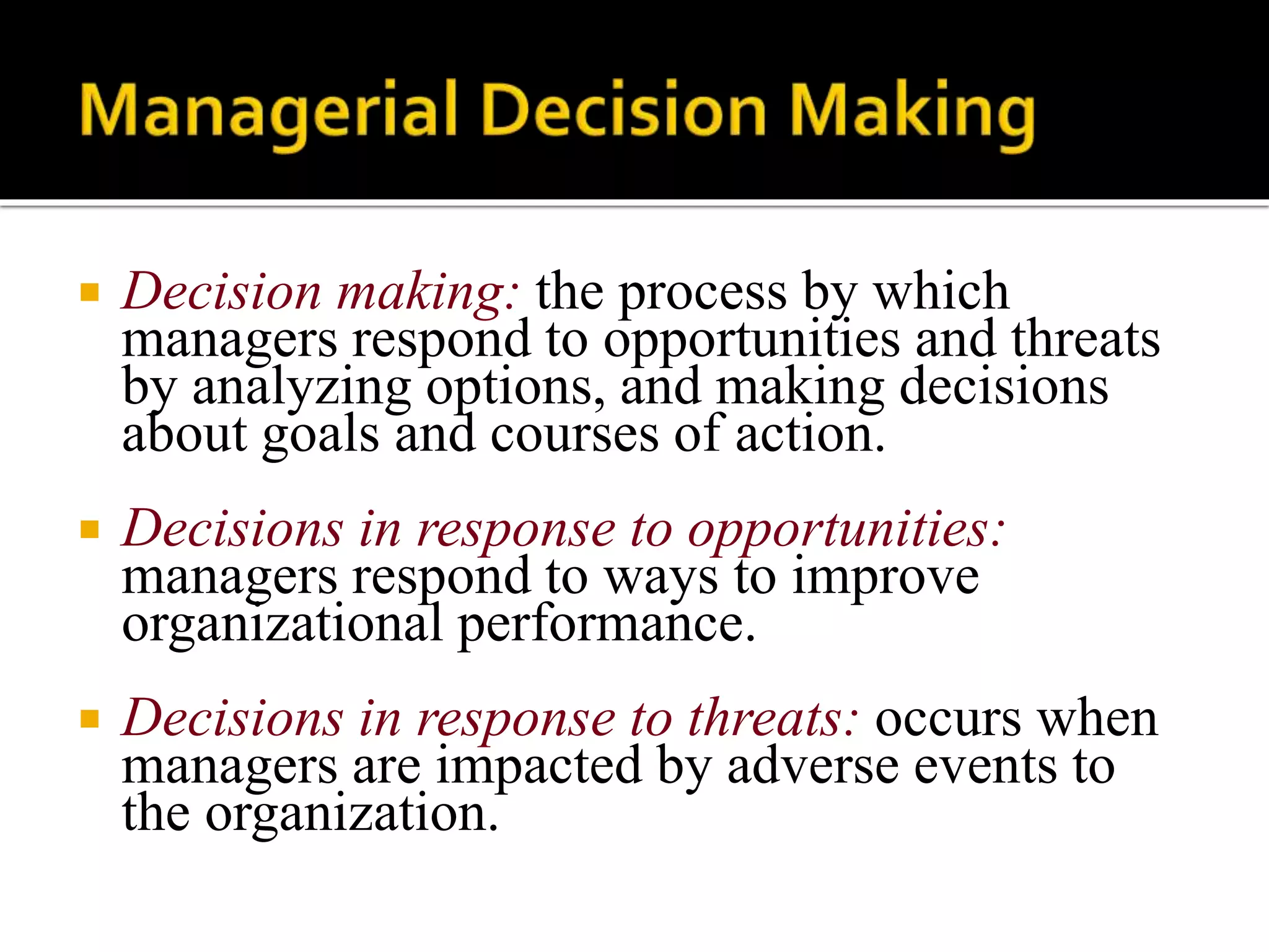 Decision makinging management | PPT