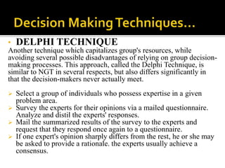 Decision makinging management | PPT