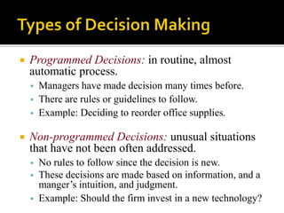 Decision makinging management | PPT