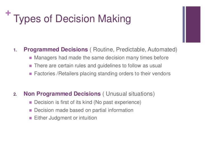 Decision making in management 23 09-2012