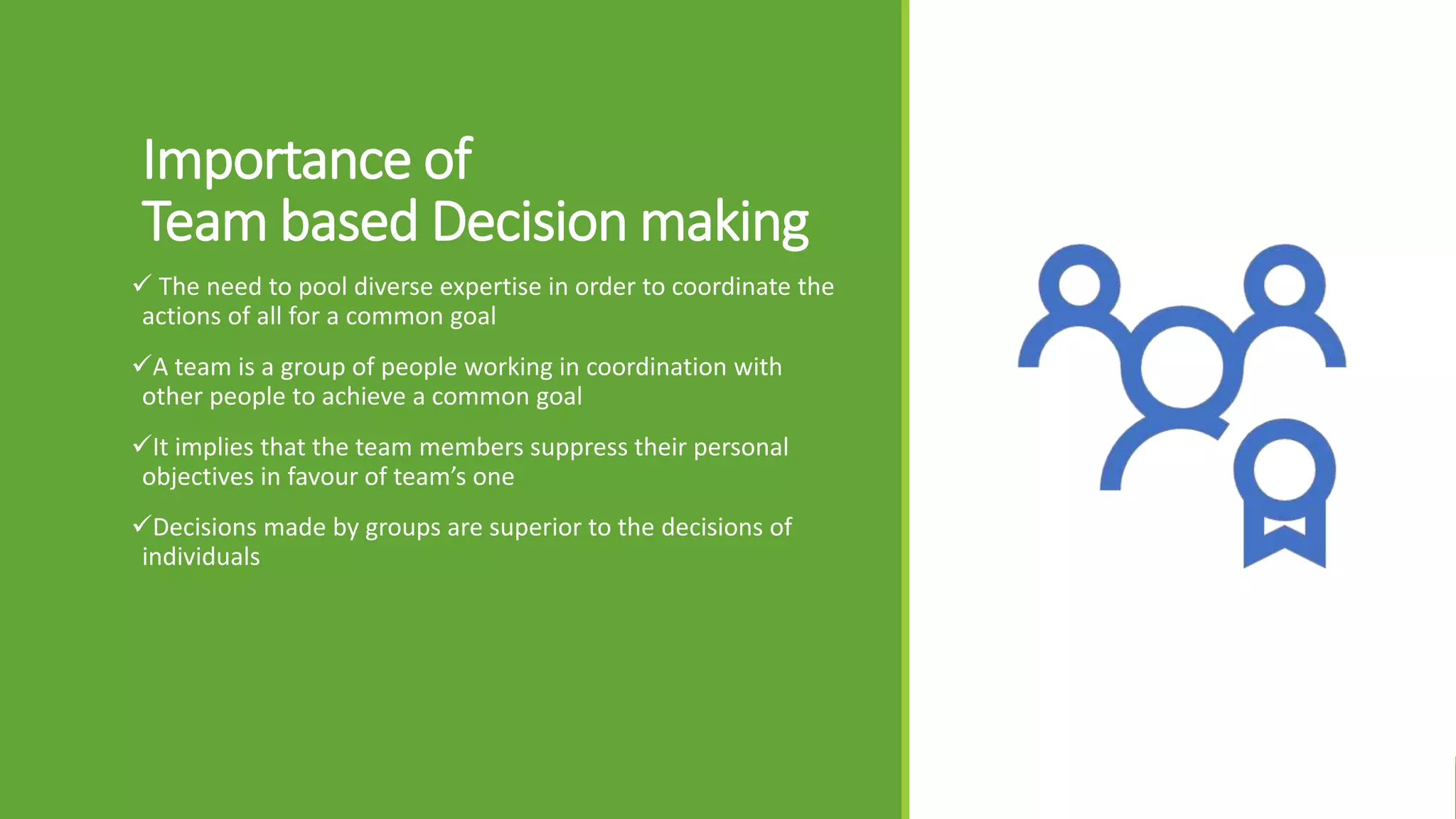 Decision making in teams | PPTX