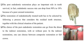 Decision Making in the Restoration of Endodontically Treated Teeth | PDF