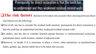 Decision Making in the Restoration of Endodontically Treated Teeth | PDF