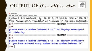 Decision making &_loops_in_python | PPTX | Programming Languages | Computing